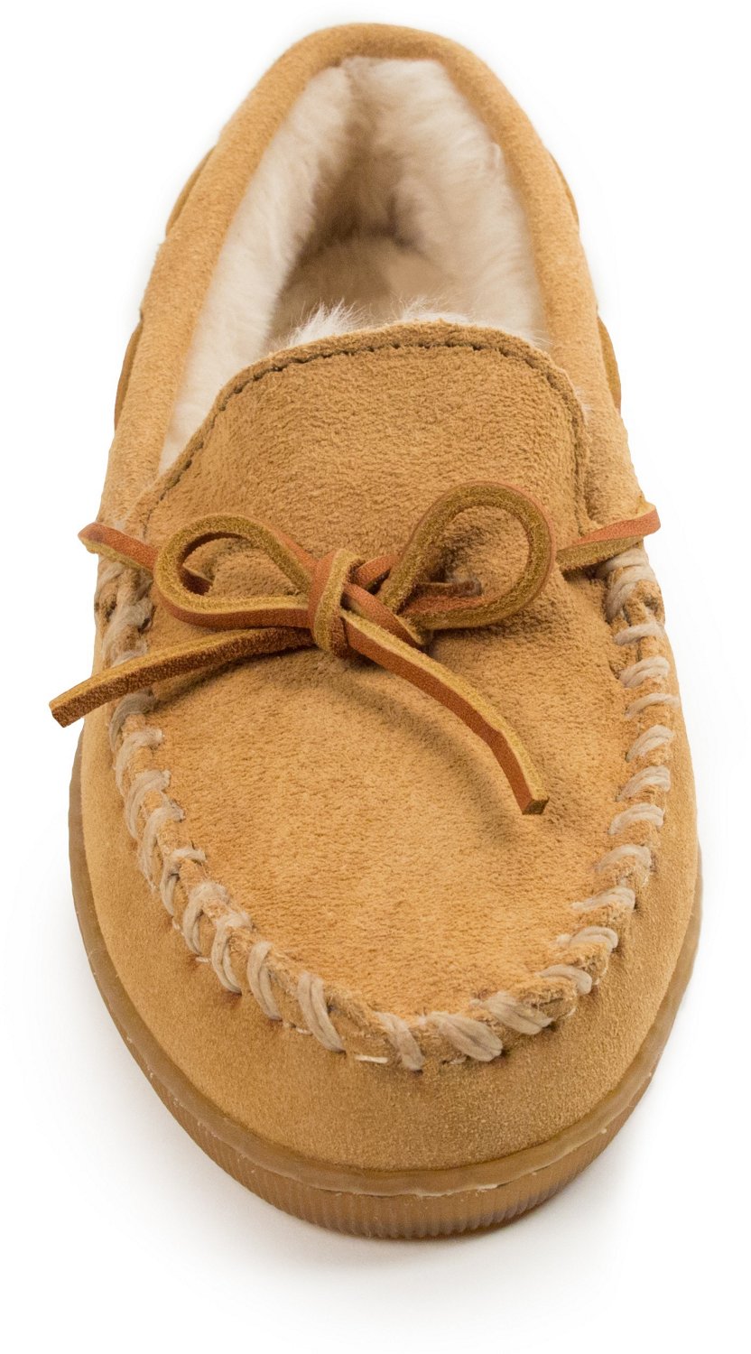 Minnetonka Womens Pile Lined Hardsole Moccasin Slippers Academy