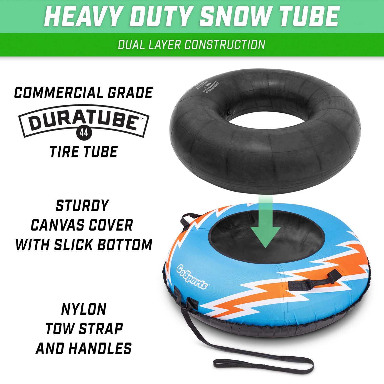 GoSports Retro Heavy Duty 44in Snow Tube | Academy
