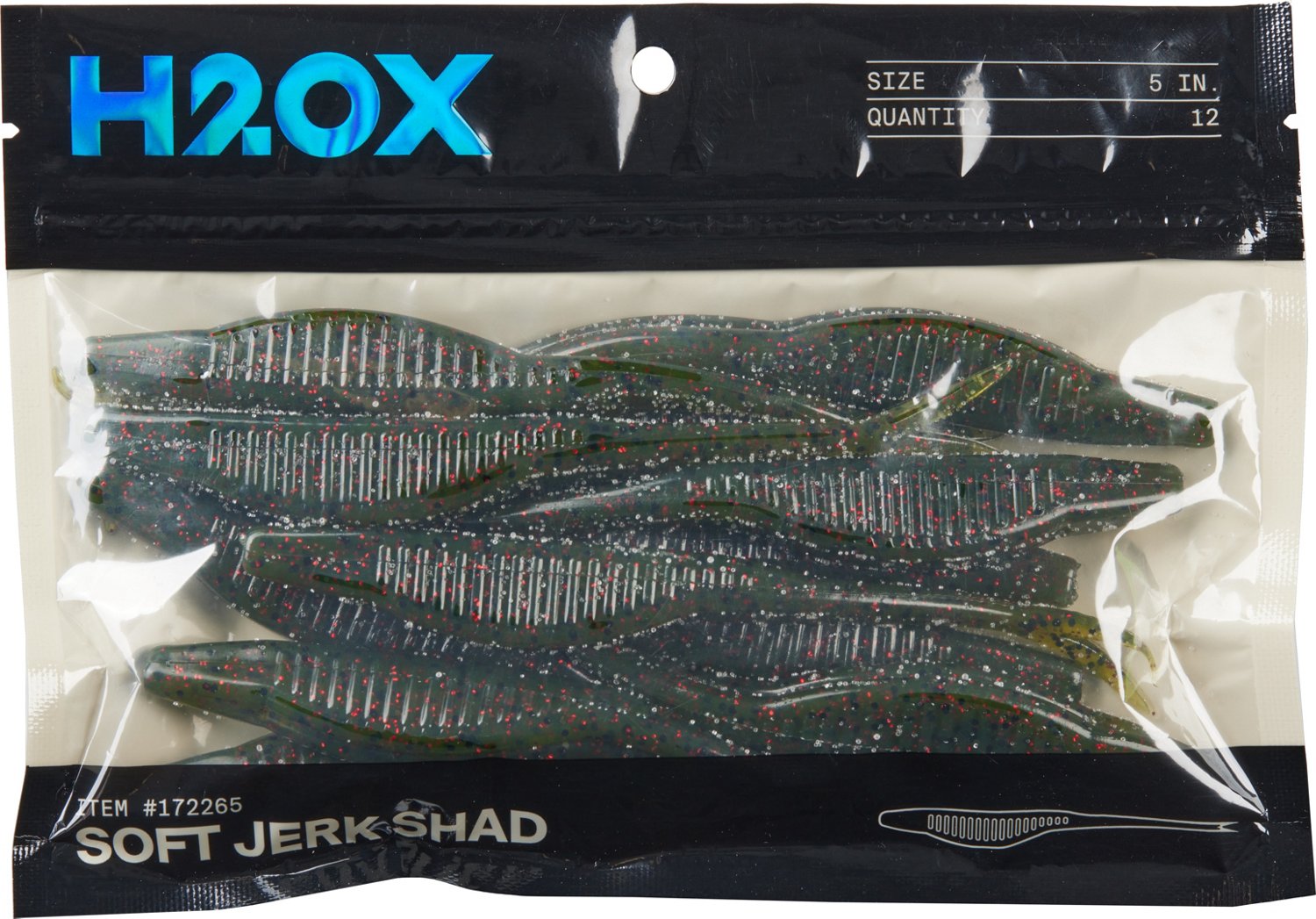 H2OX 5 inch Soft Jerk Shad Bait 12 Pack | Academy