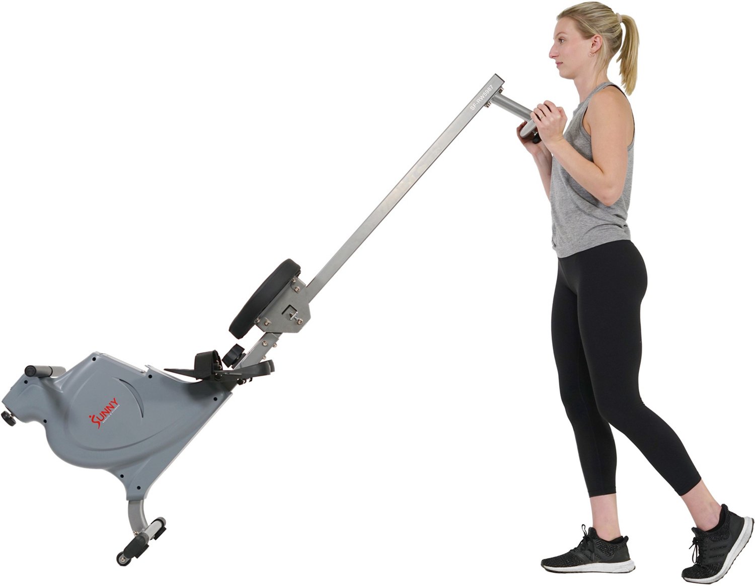 Sunny Health & Fitness Space Efficient Magnetic Rower | Academy