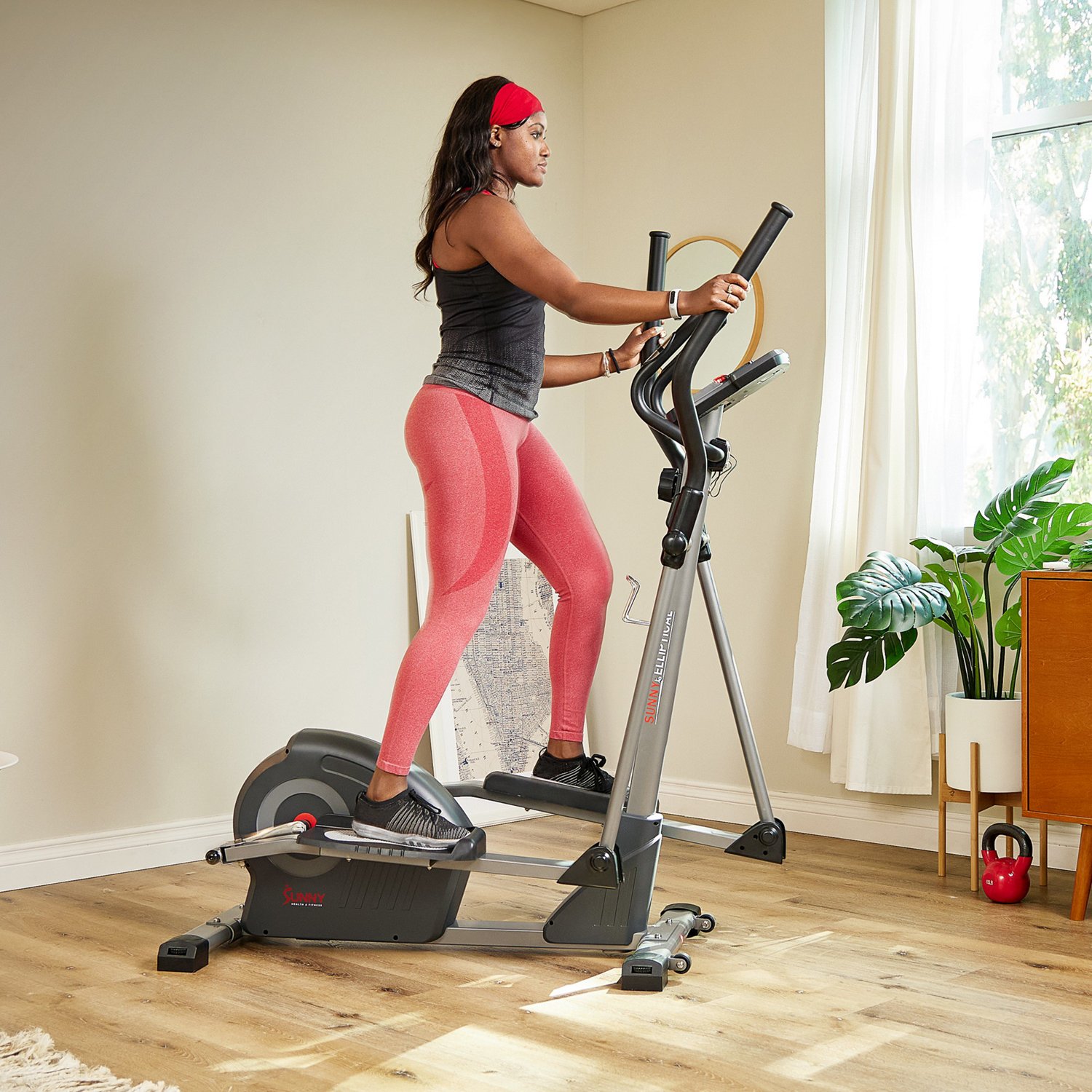 Sunny Health & Fitness Elite Interactive Series Smart Elliptical ...