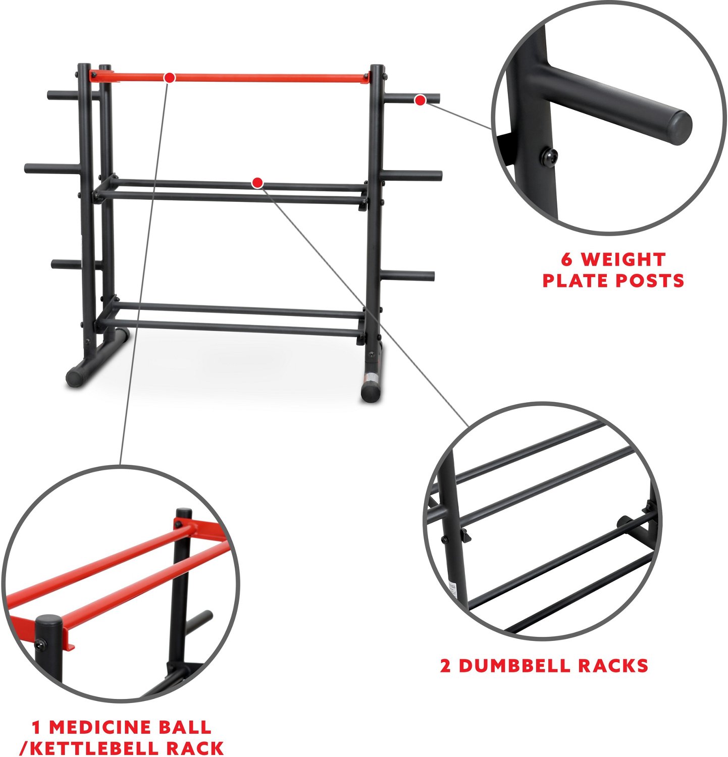 Sunny Health & Fitness Multi-Weight Storage Rack Stand | Academy