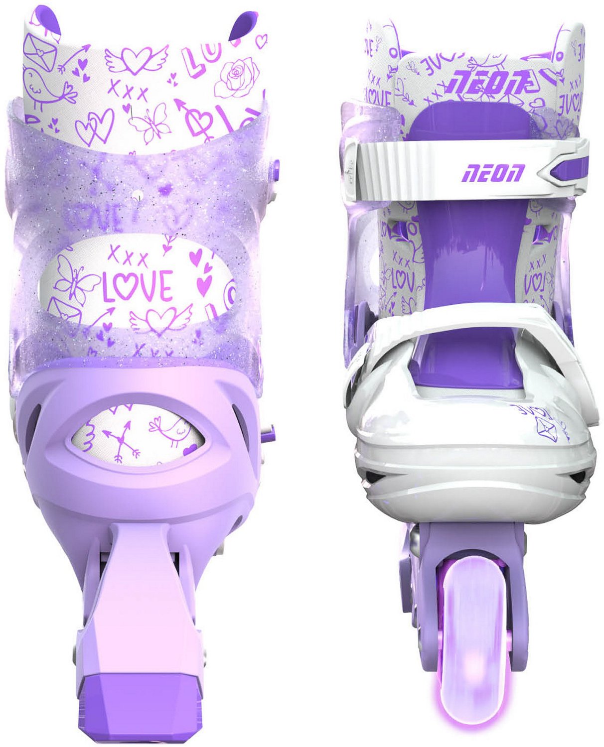 Yvolution Girls' Neon LED Adjustable In-Line Skates | Academy