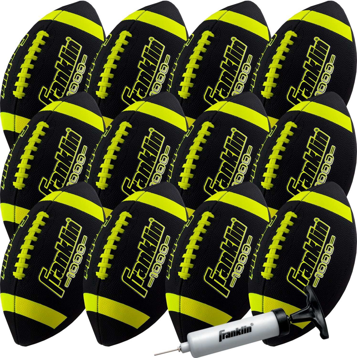 Franklin Grip-Rite 1000 Junior Youth Outdoor Footballs 12-Pack | Academy