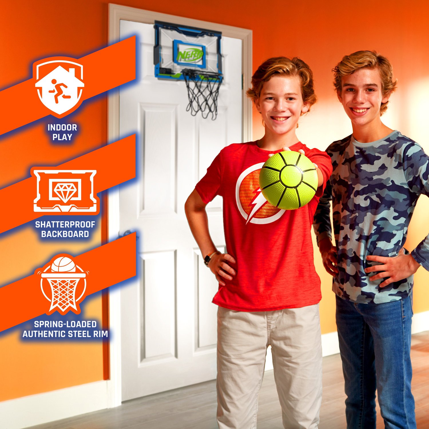 NERF LED Over-the-Door Mini Basketball Hoop | Academy