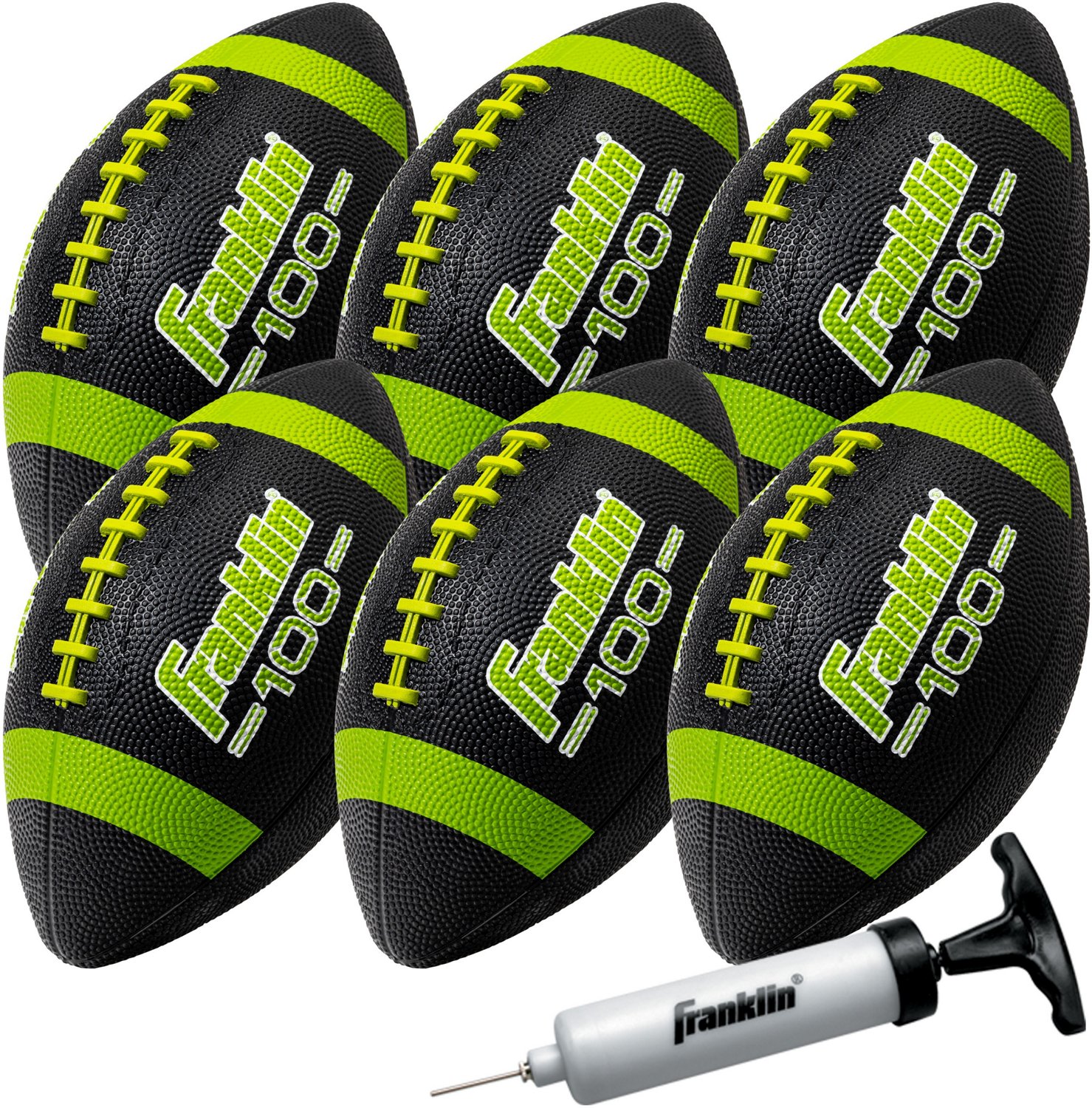 Franklin Grip-Rite 100 Junior Footballs 6-Pack | Academy