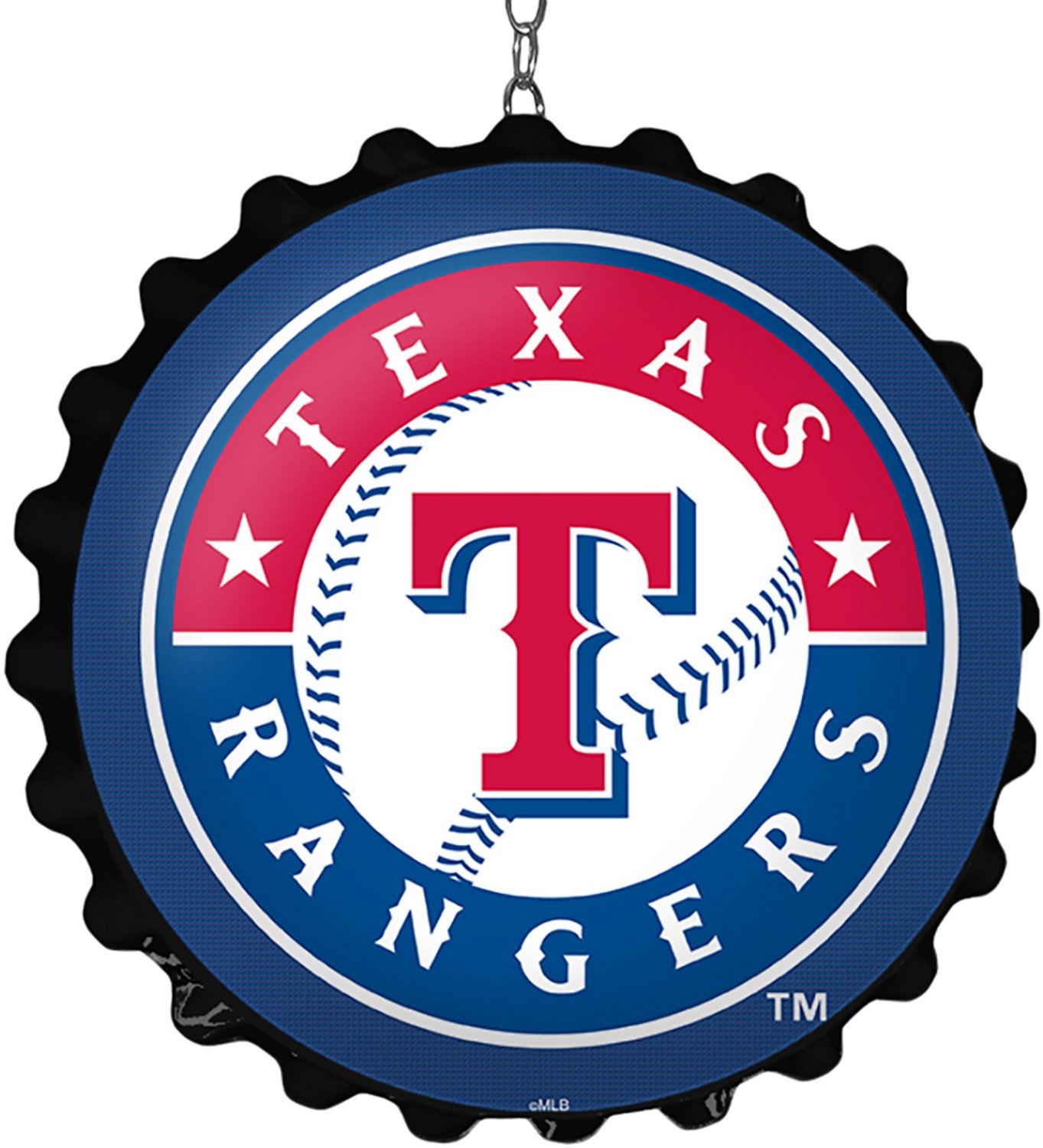 The Fan-Brand Texas Rangers Double-Sided Bottle Cap Dangler | Academy
