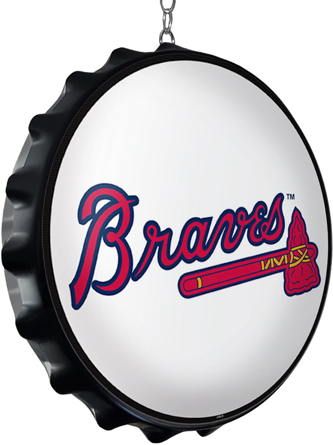 The Fan-Brand Atlanta Braves Double-Sided Bottle Cap Dangler | Academy