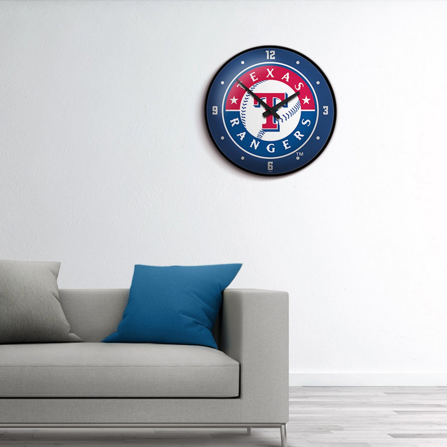 The Fan-Brand Texas Rangers Modern Disc Wall Clock | Academy
