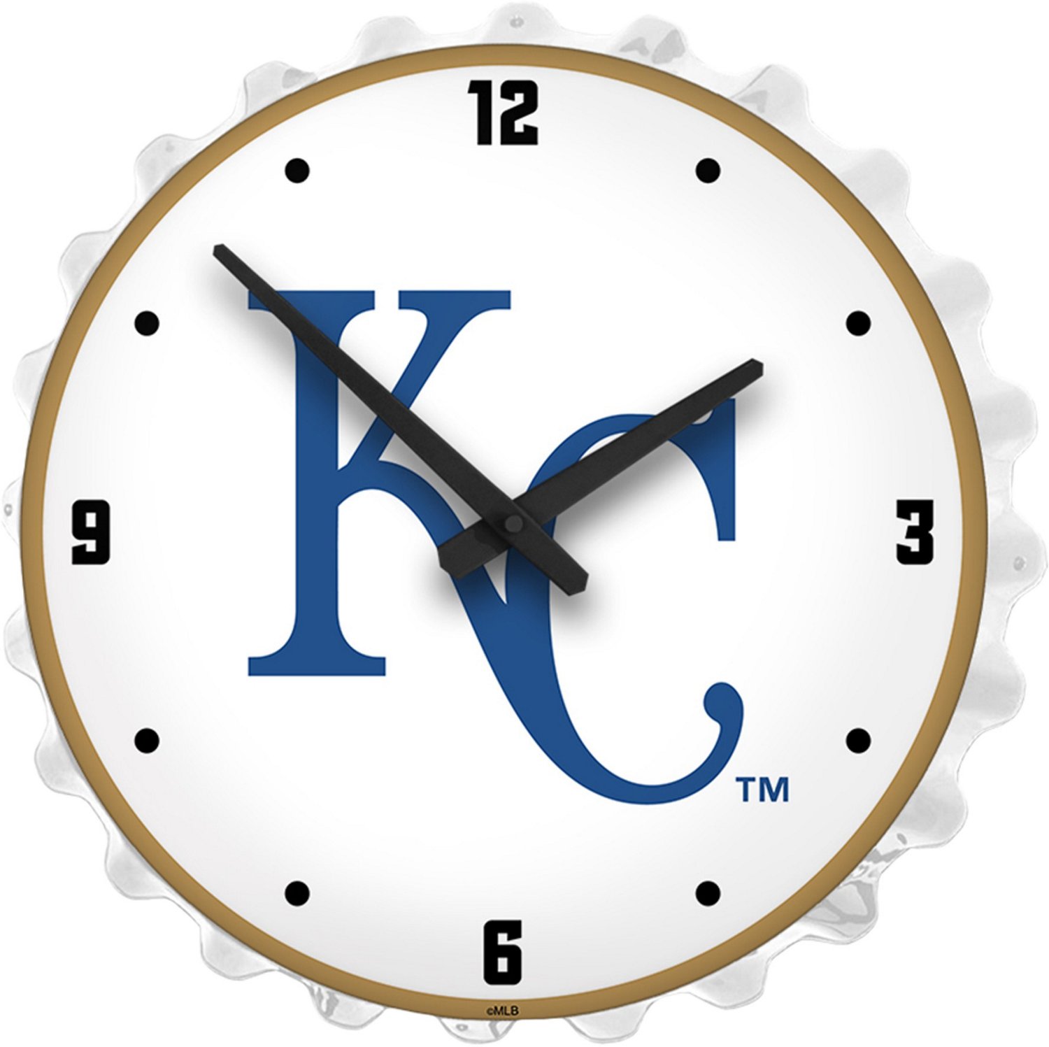 The Fan-Brand Kansas City Royals Bottle Cap Lighted Wall Clock | Academy