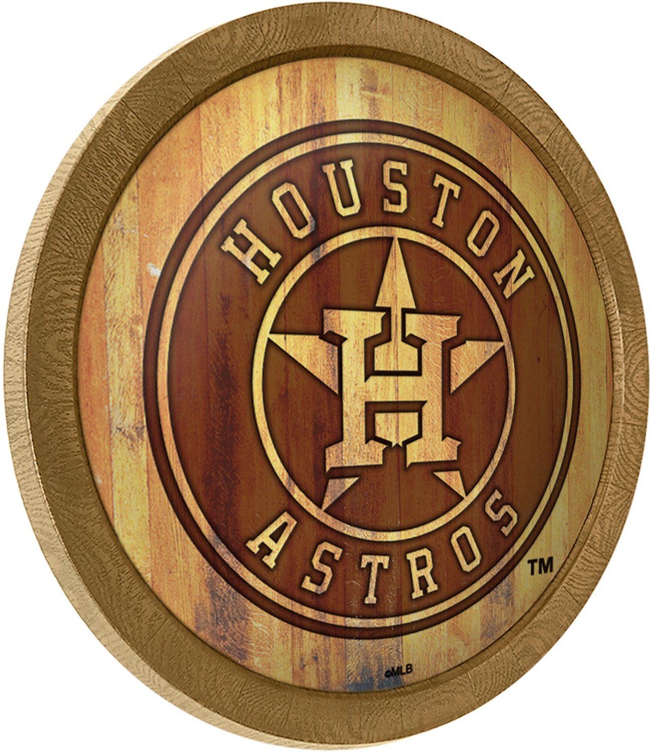 The Fan-Brand Houston Astros Branded Faux Barrel Top Sign | Academy