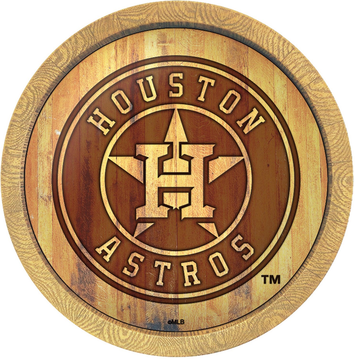 The Fan-Brand Houston Astros Branded Faux Barrel Top Sign | Academy