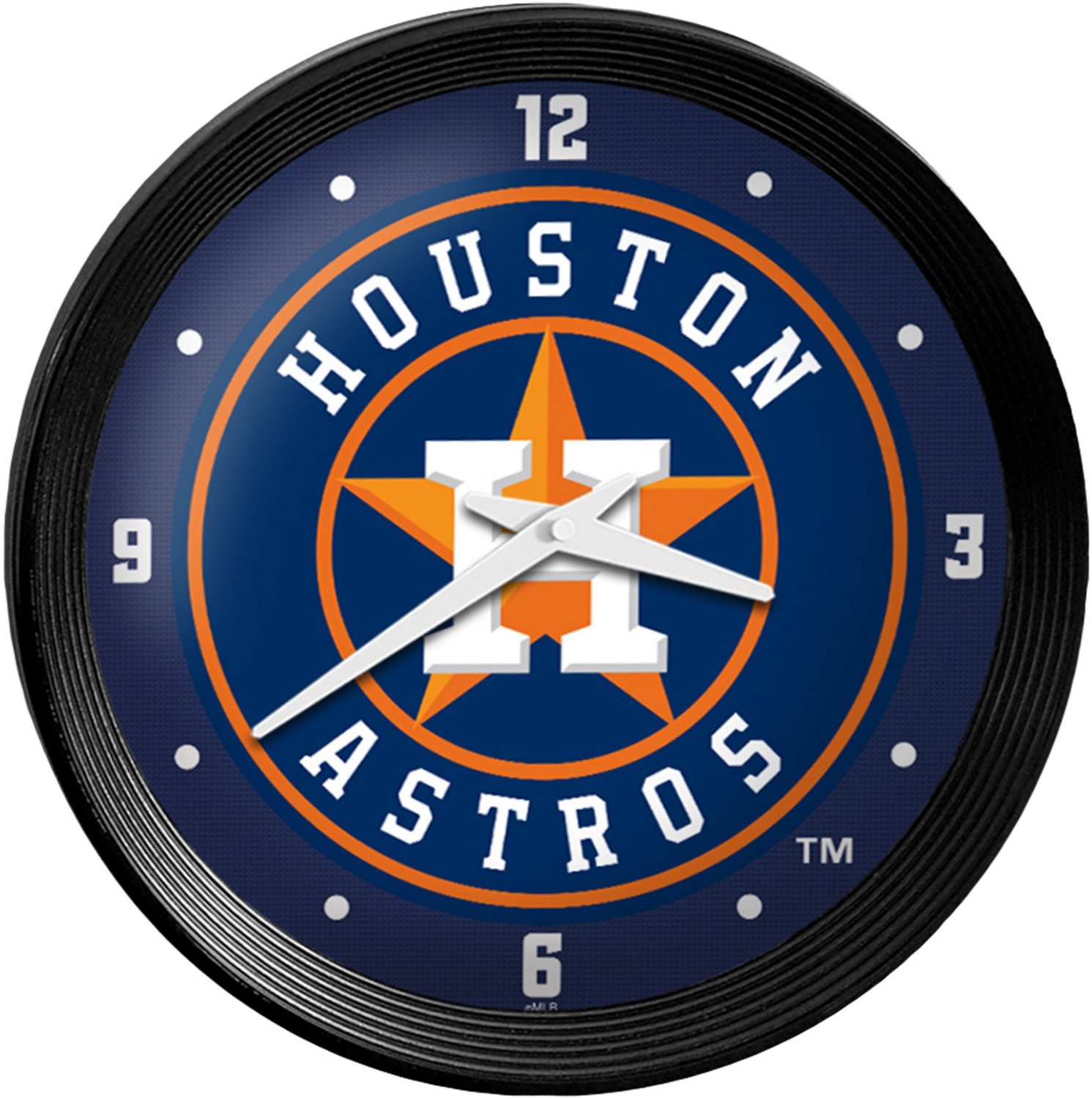 The Fan-Brand Houston Astros Ribbed Frame Wall Clock | Academy