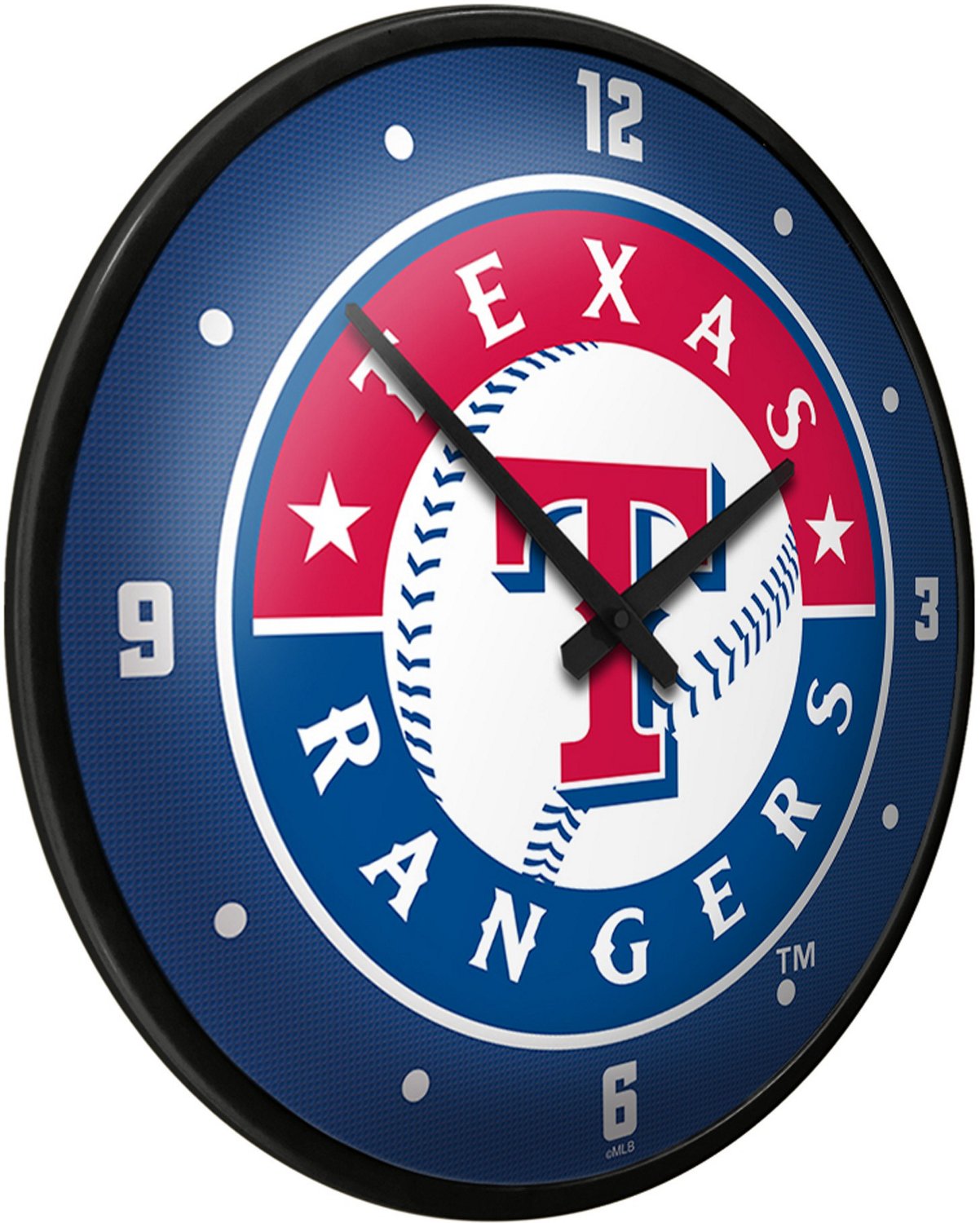 The Fan-Brand Texas Rangers Modern Disc Wall Clock | Academy