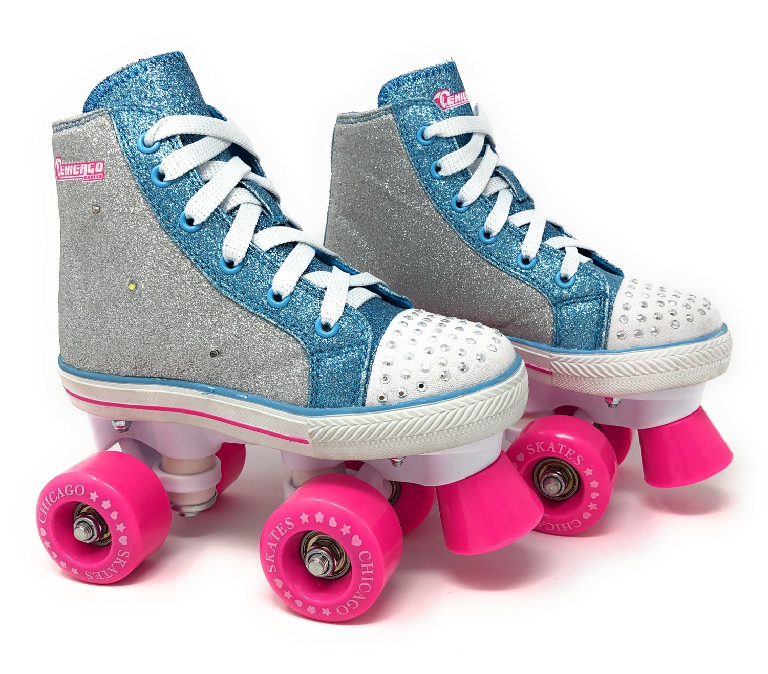 Chicago Skates Girls' Quad Glitter Roller Skates | Academy