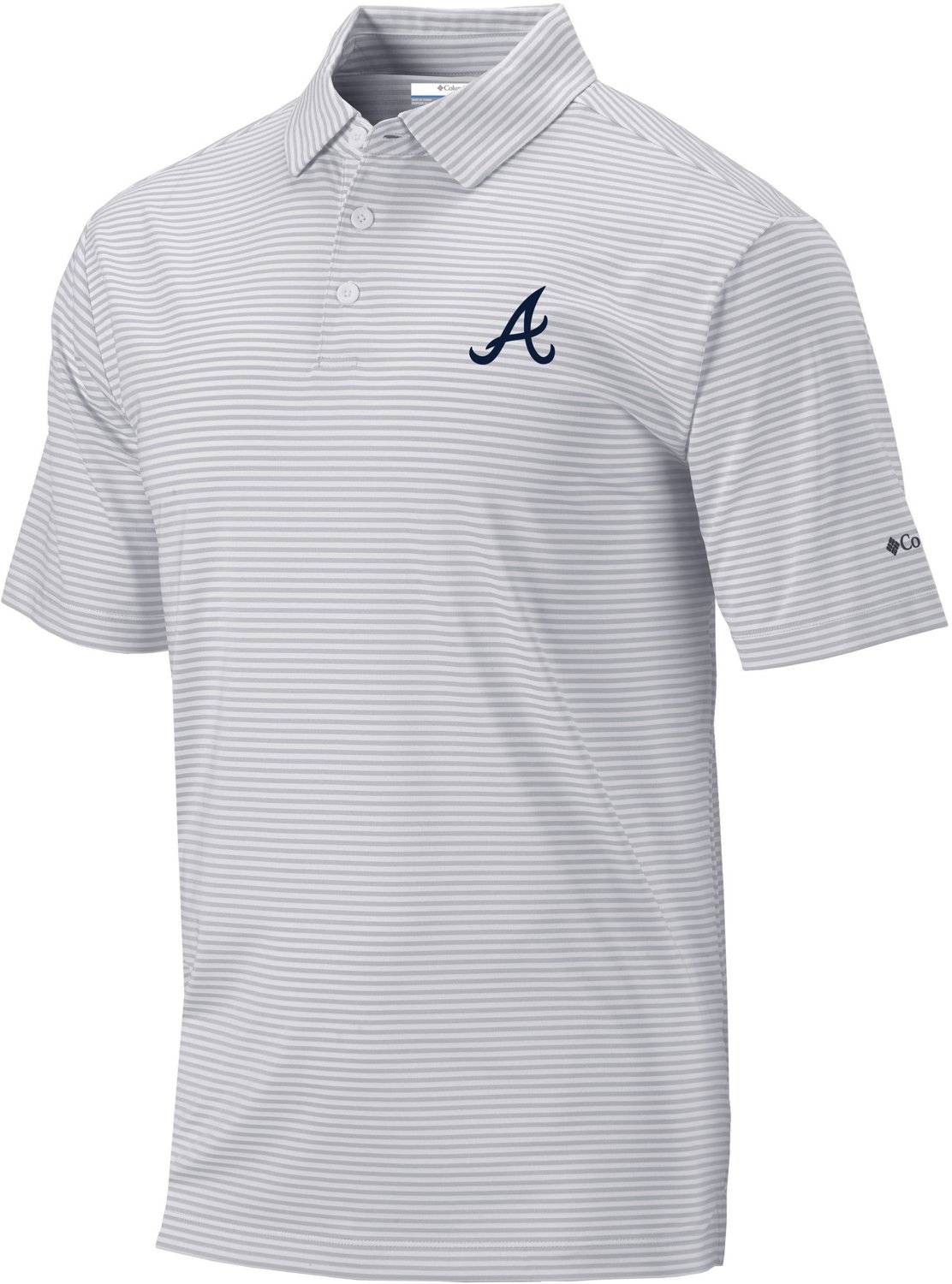 Columbia Sportswear Men's Atlanta Braves Club Invite Polo Shirt | Academy