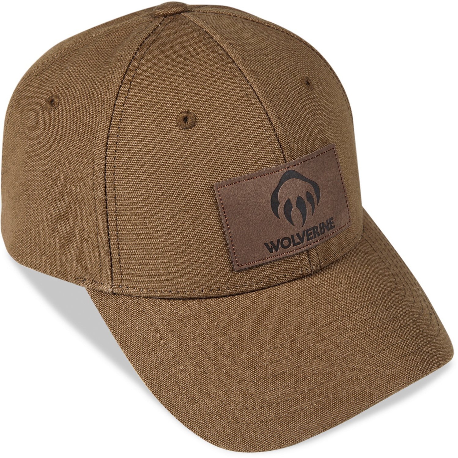 Wolverine Adults' Leather Patch Heavy Duty Canvas Adjustable Cap | Academy