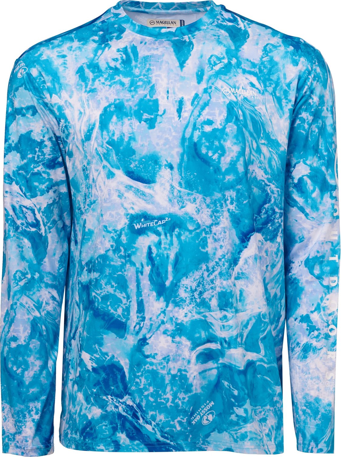 Magellan Outdoors Men's FishGear Mossy Oak Whitecap Long Sleeve Crew T ...