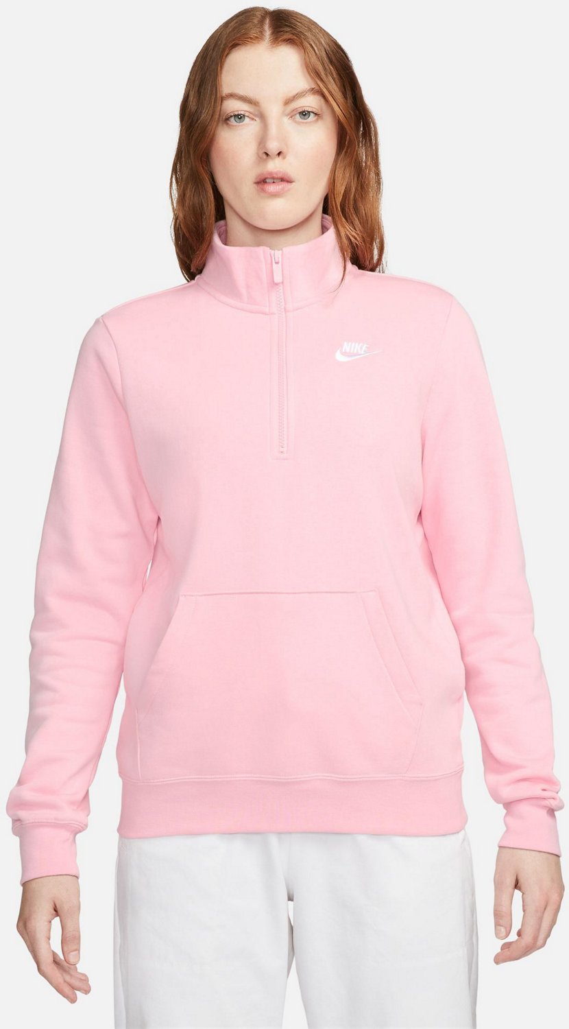 Nike Women's Club Fleece 1/4-Zip Pullover Sweatshirt | Academy