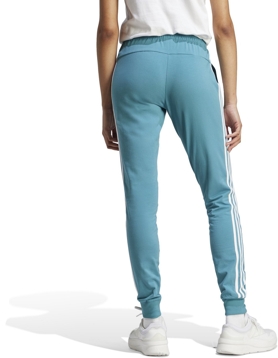 adidas Women’s 3-Stripe Single Jersey Cuffed Jogger Pants | Academy