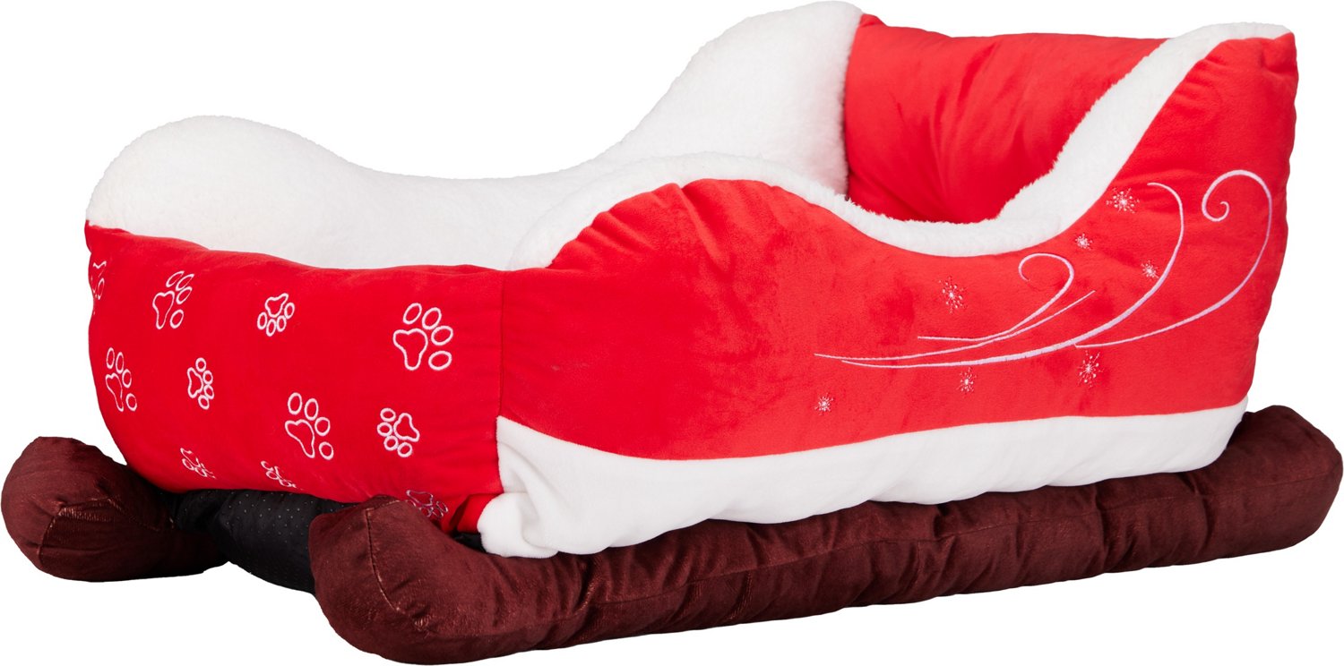 Magellan Outdoors Holiday Santa Sleigh Dog Bed Hamilton Place
