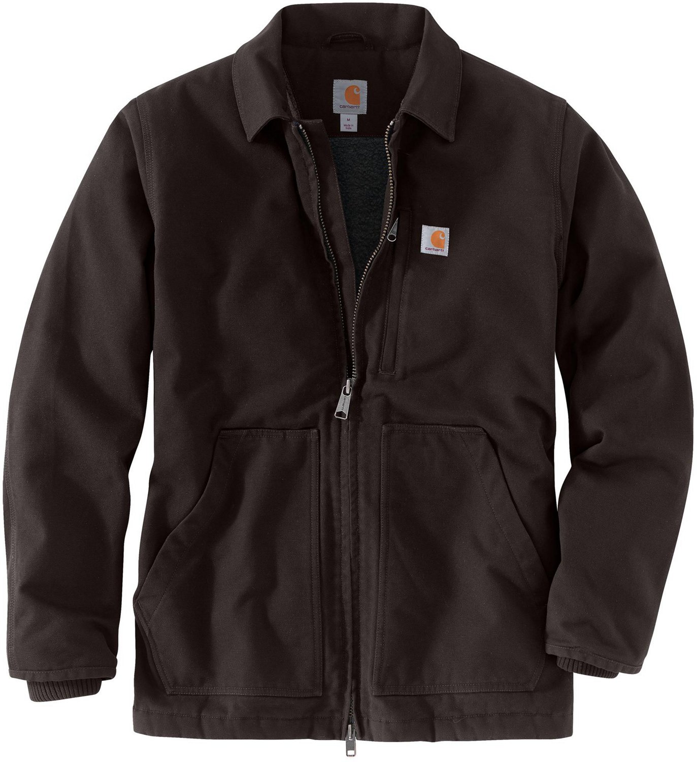 Carhartt Men's Loose Fit Washed Duck Sherpa-Lined Coat | Academy