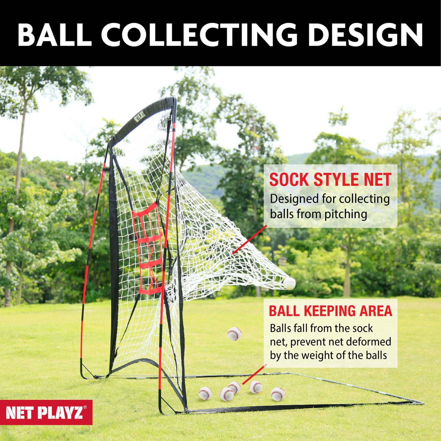 NetPlayz 5 ft x 5 ft Baseball Hitting/Pitching Net | Academy