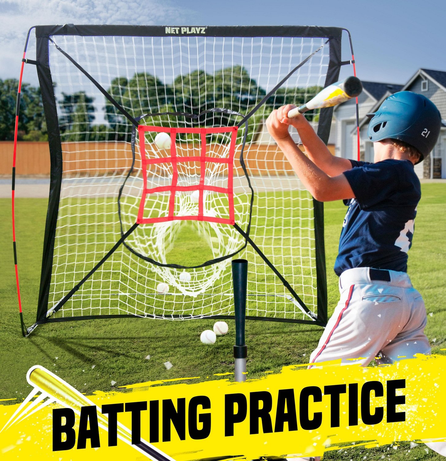 NetPlayz 5 ft x 5 ft Baseball Hitting/Pitching Net | Academy
