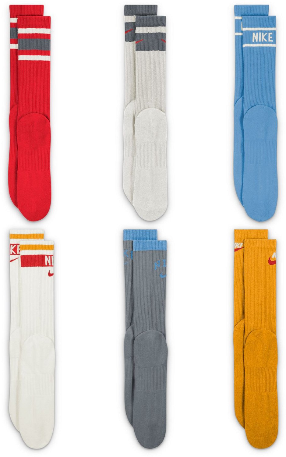 Nike Adults' Everyday Plus Retro Crew Socks 6-Pack | Academy