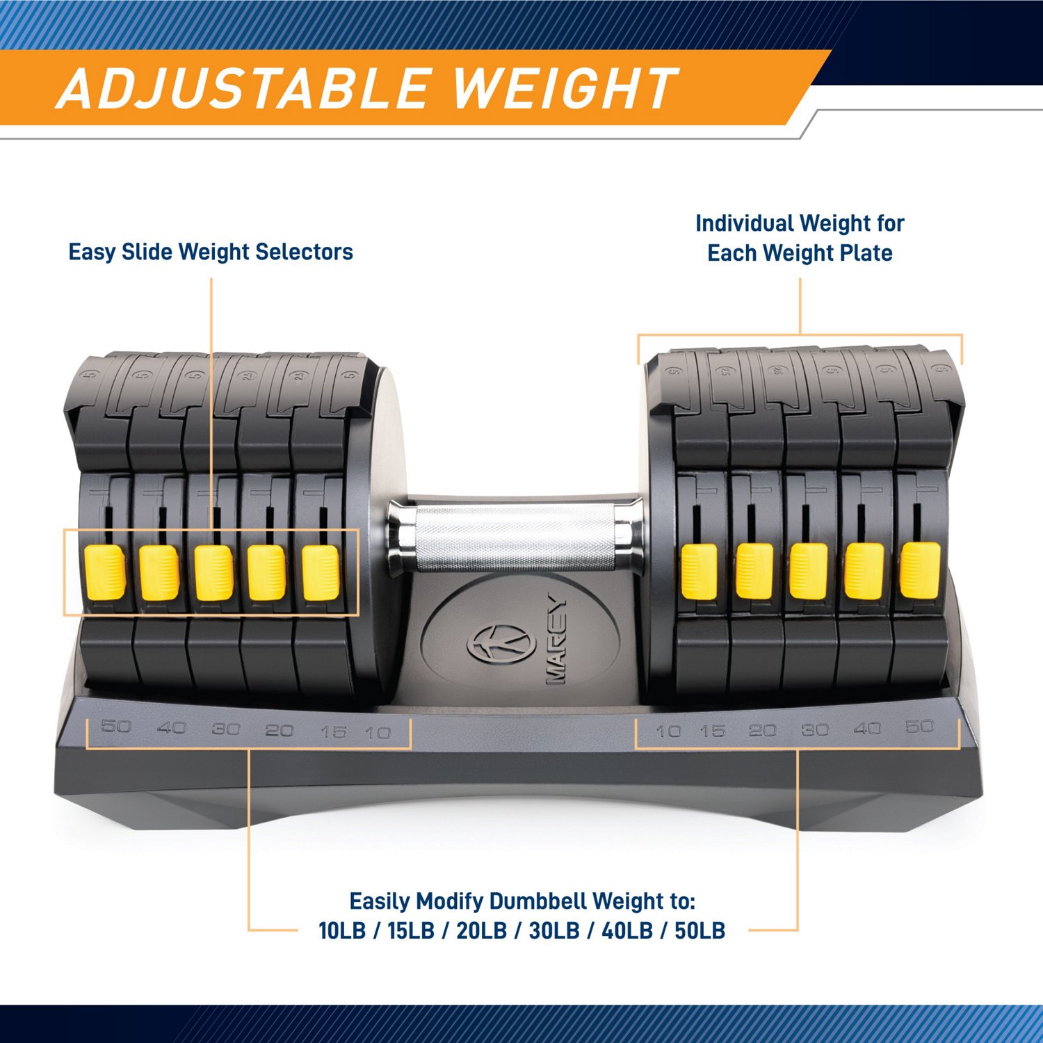 Bionic Body Marcy 6-in-1 Adjustable Dumbbell System | Academy
