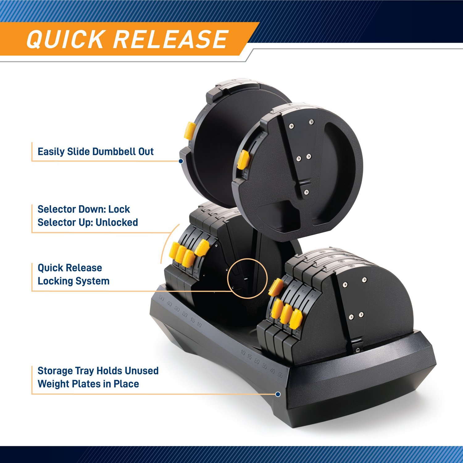 Bionic Body Marcy 6-in-1 Adjustable Dumbbell System | Academy