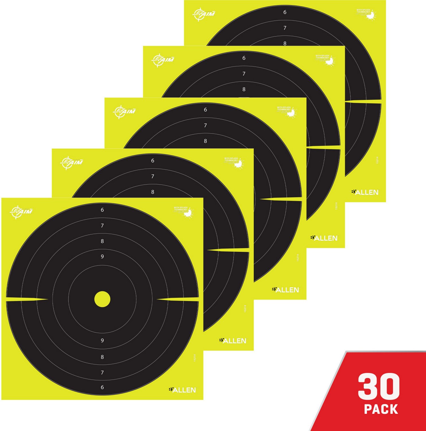 Allen Company EZ Aim 12.5in Splash Reactive Bullseye Paper Shooting ...
