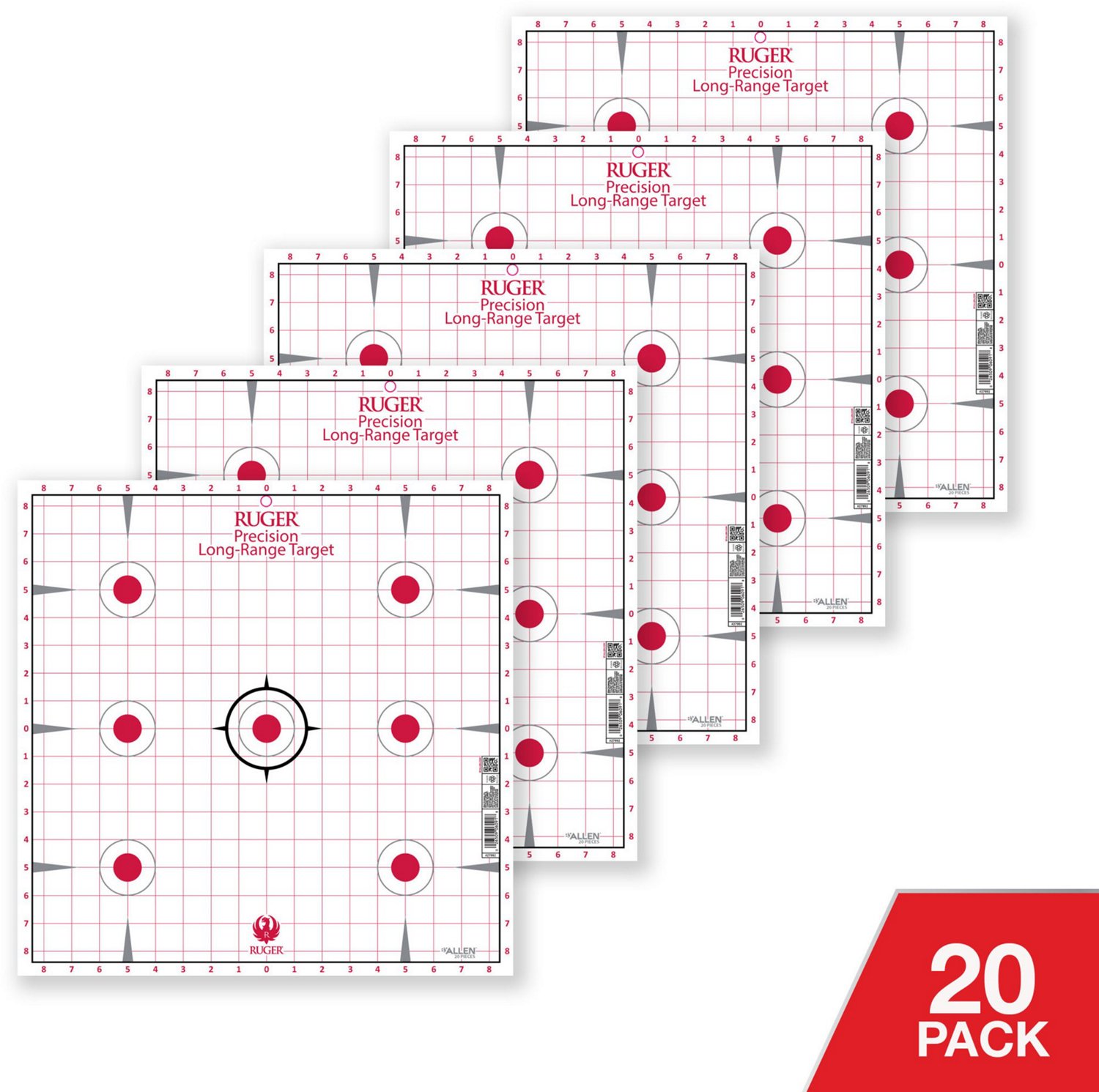Ruger Spot Precision Sight-In Paper Shooting Target 20-Pack | Academy