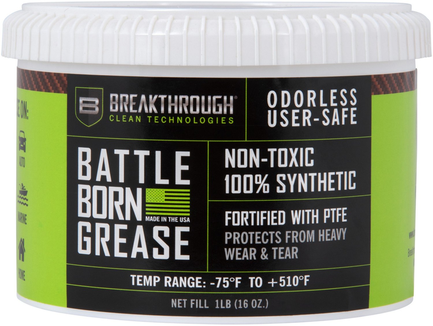Breakthrough Clean Technologies 1 lb. Battle Born Grease with PTFE Gun ...