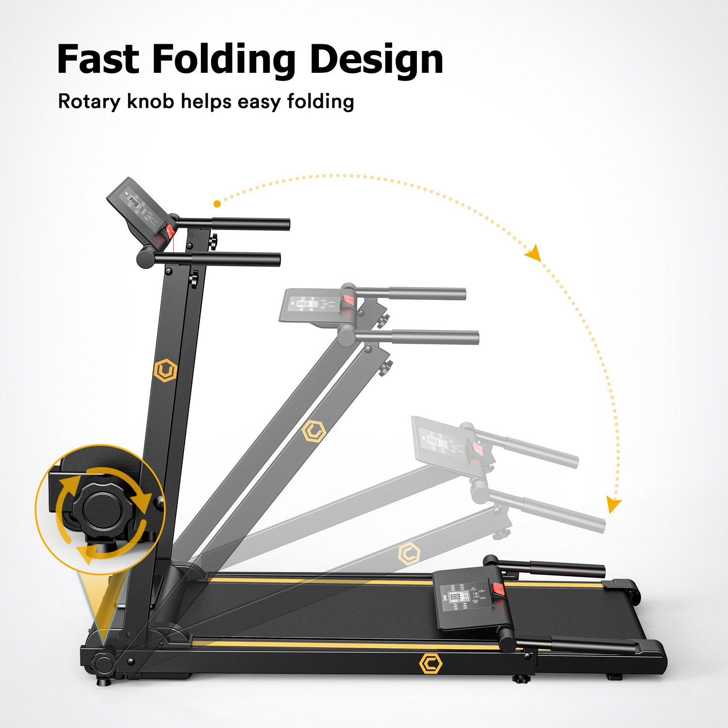 UREVO Folding Mini Treadmill | Academy