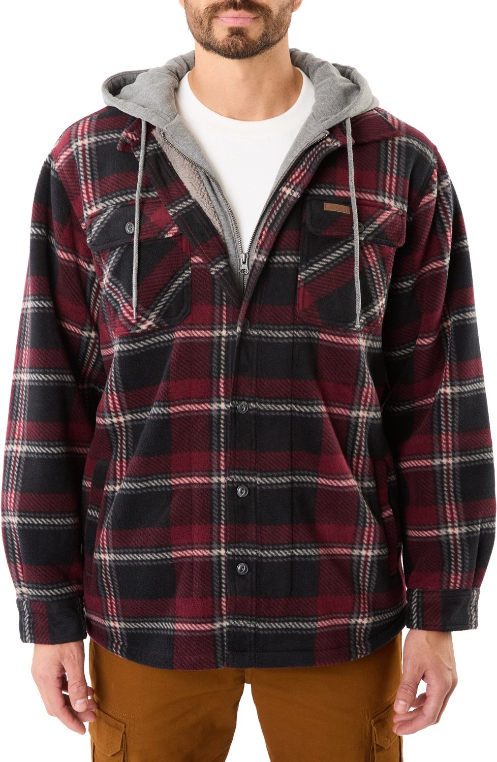 Smith's Workwear Men's Sherpa Lined Microfleece Shirt Jacket | Academy