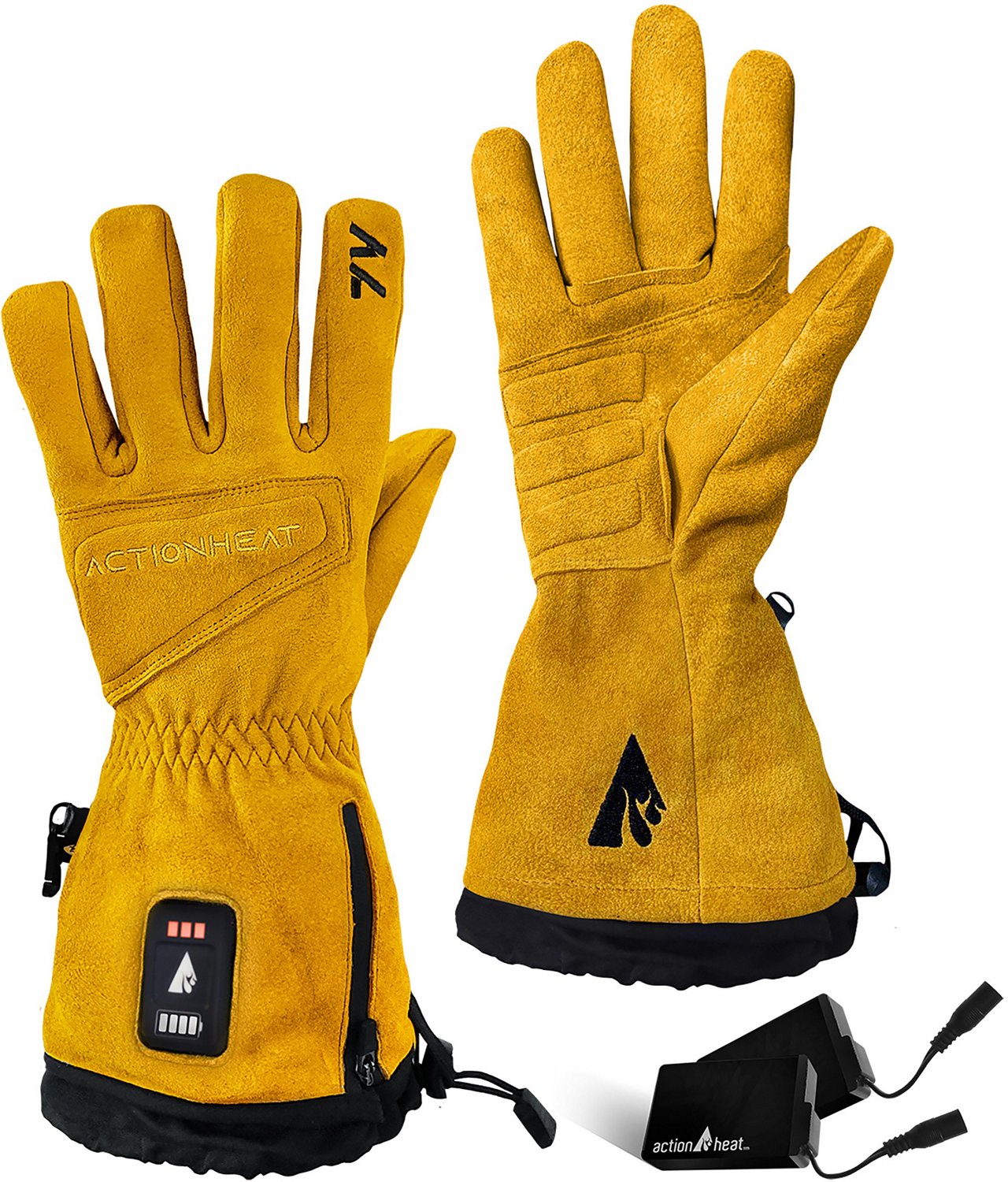 ActionHeat Adults' 7V Rugged Leather Heated Work Gloves | Academy