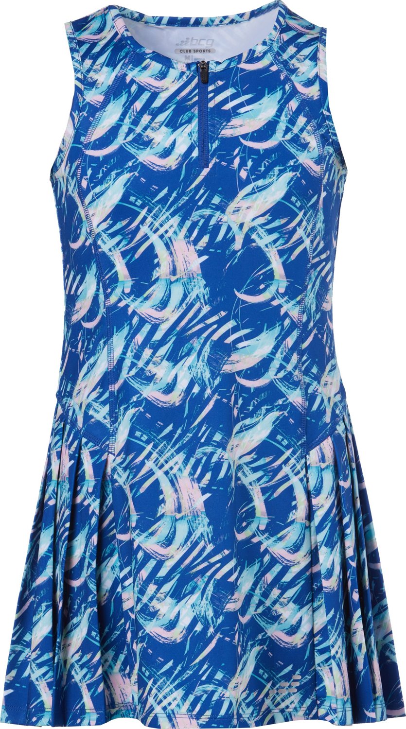 BCG Girls' Tennis Pleated Printed 1/4-Zip Dress | Academy