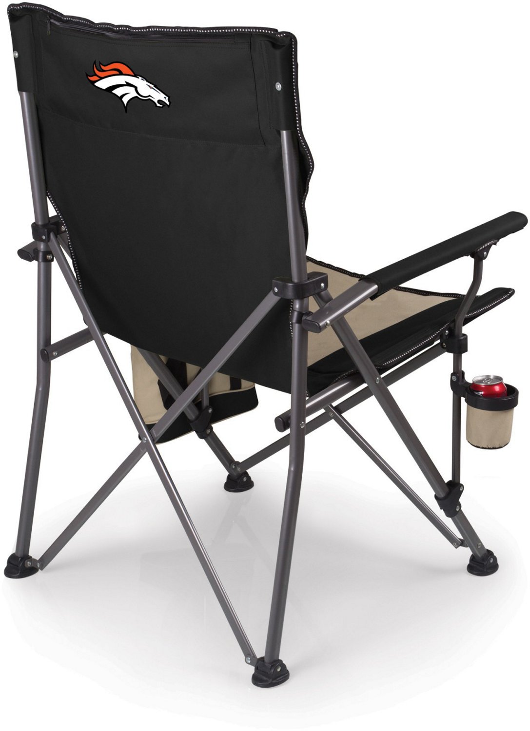 Picnic Time Denver Broncos Logo Big Bear XXL Camp Chair with Cooler ...