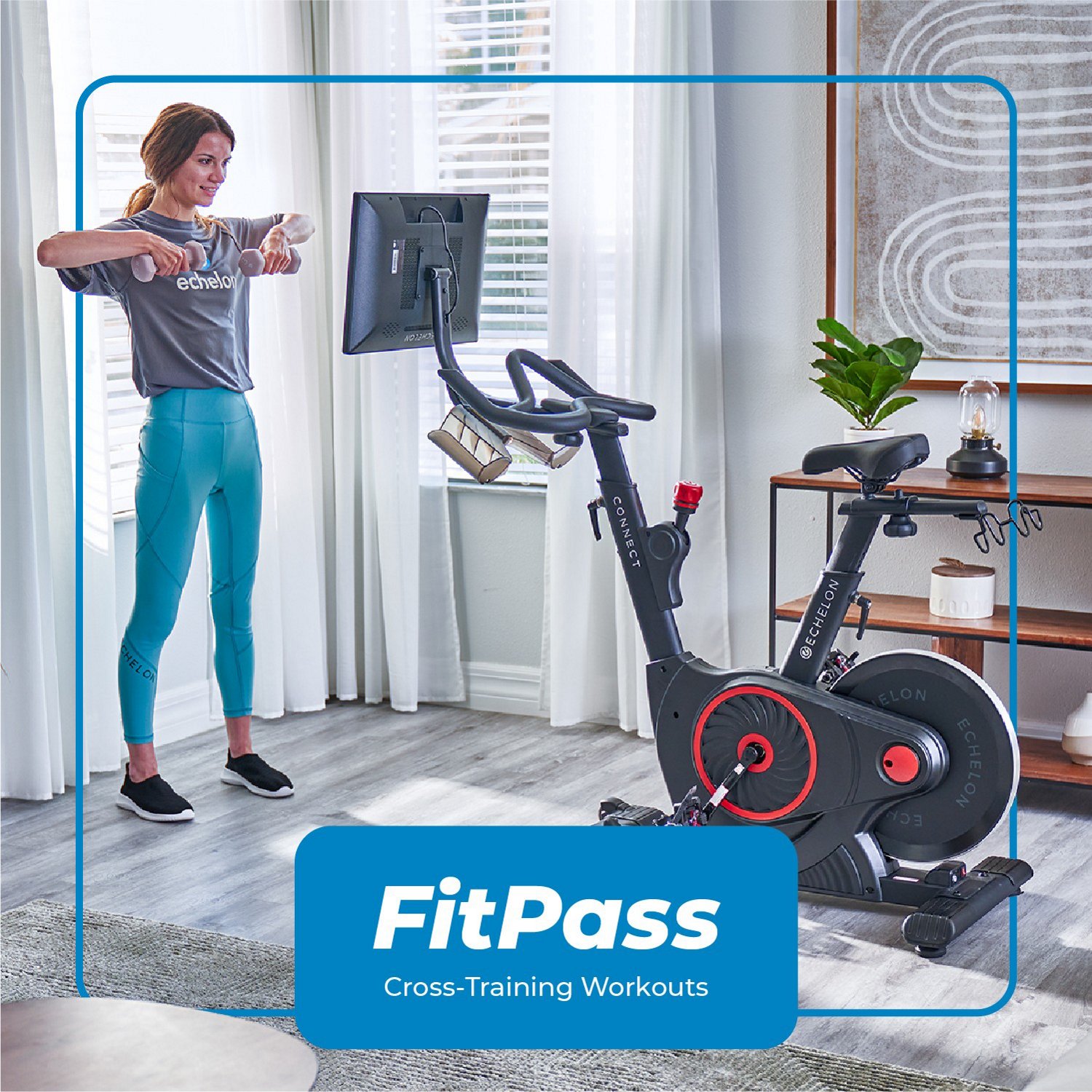 Echelon EX5s-22 Connect Stationary Exercise Bike with 22 in HD ...