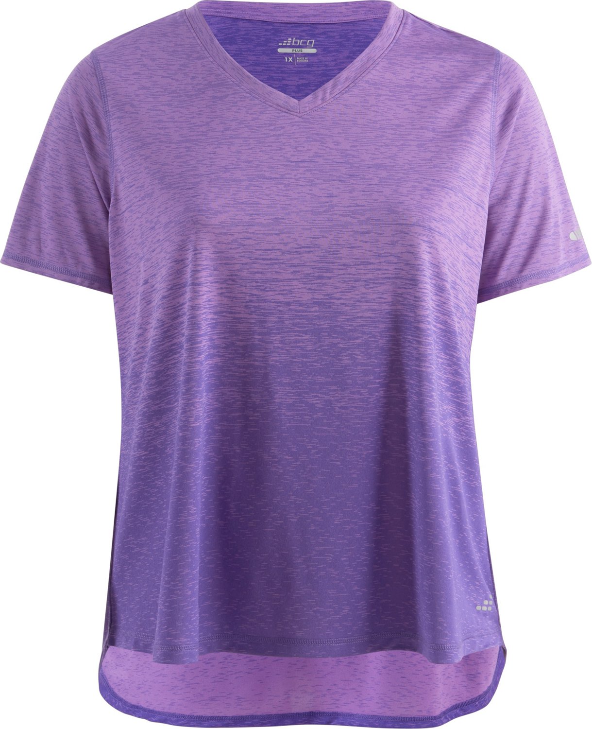 BCG Women's Ombre V-Neck Plus Size Training T-shirt | Academy