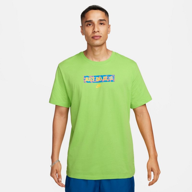 Nike Men's NSW Spring Break JDI Short Sleeve Shirt Action Green, Small ...