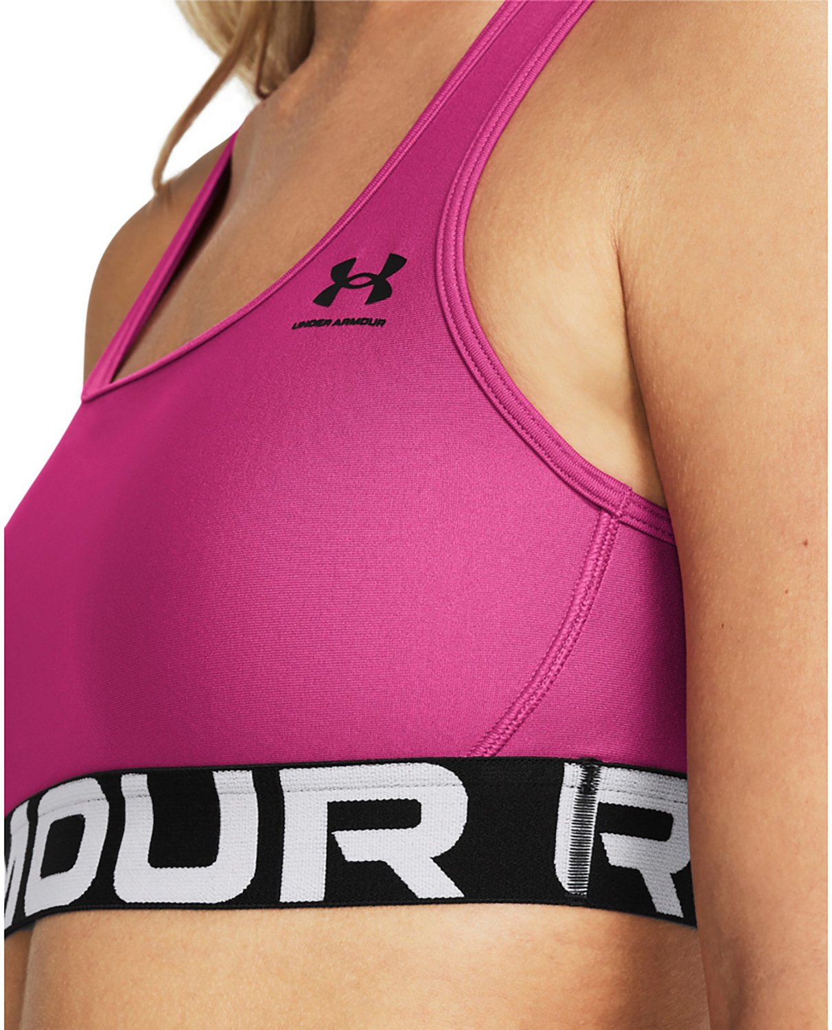 Under Armour Women's HeatGear Authentics Mid Branded Sports Bra | Academy