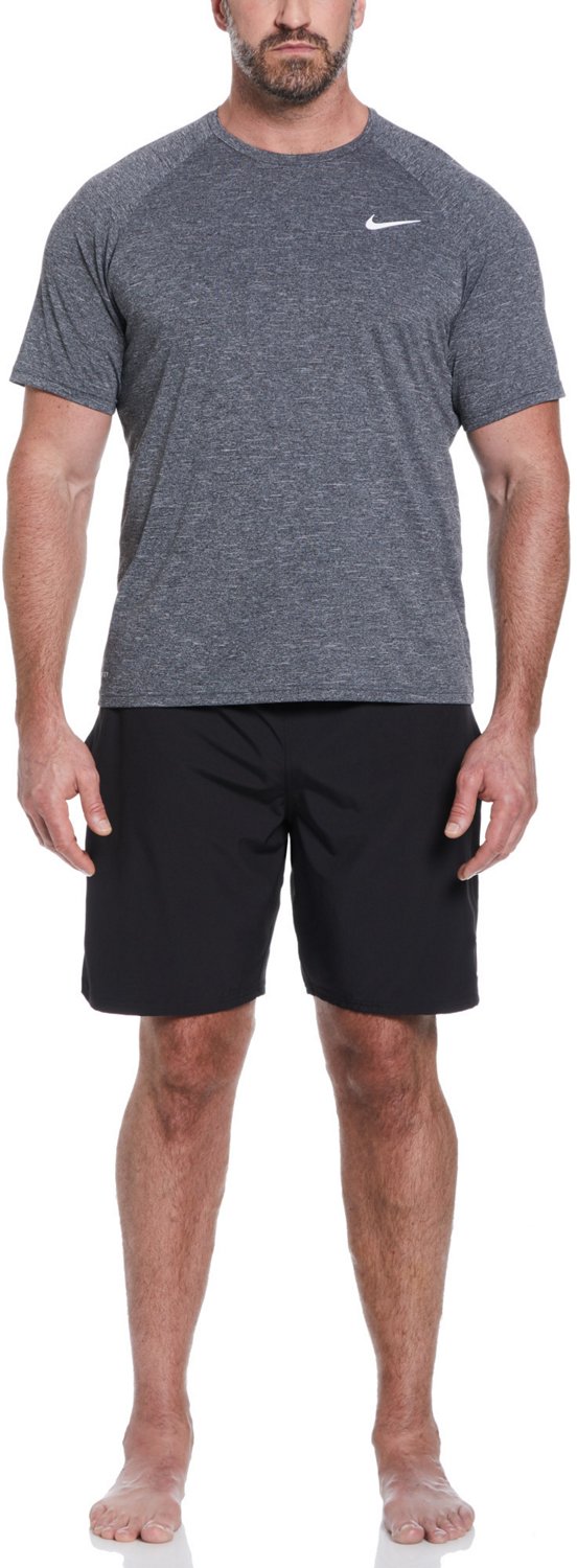 Nike Men's Big and Tall Swim Heather Short Sleeve Hydroguard Swim Top ...