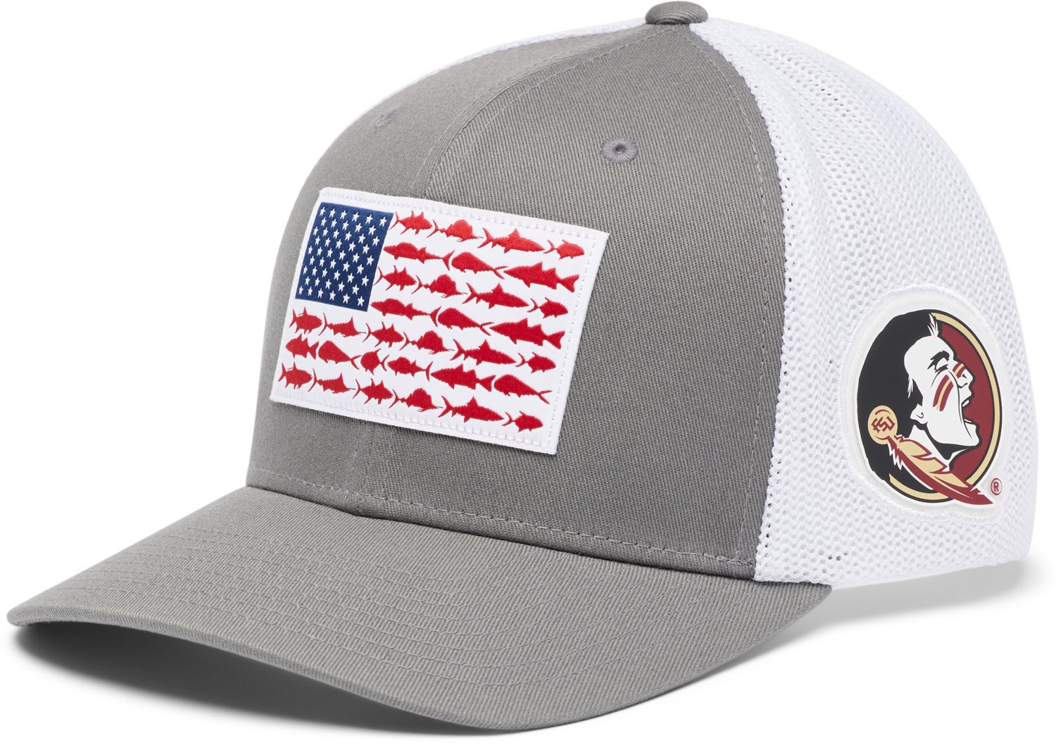 Columbia Men's Florida State University PFG Mesh Fish Flag Ball Cap ...
