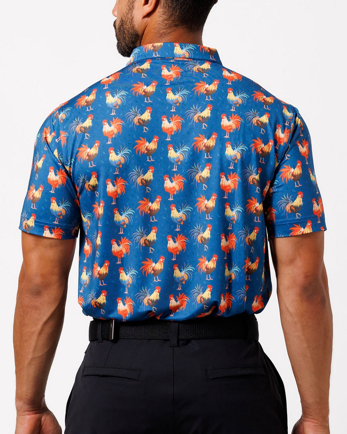 Waggle Golf Men's Cocky Rooster Short Sleeve Polo Shirt | Academy