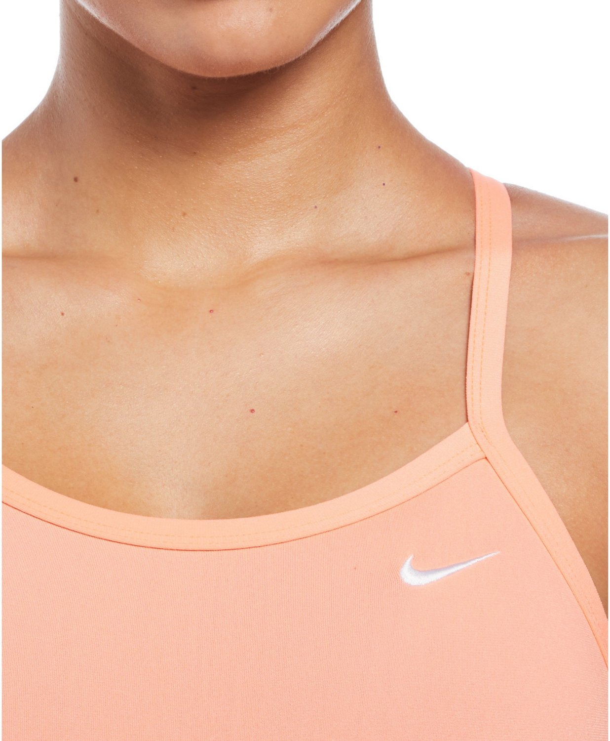 Nike Womens Hydrastrong Solid Racerback 1 Piece Swimsuit Academy