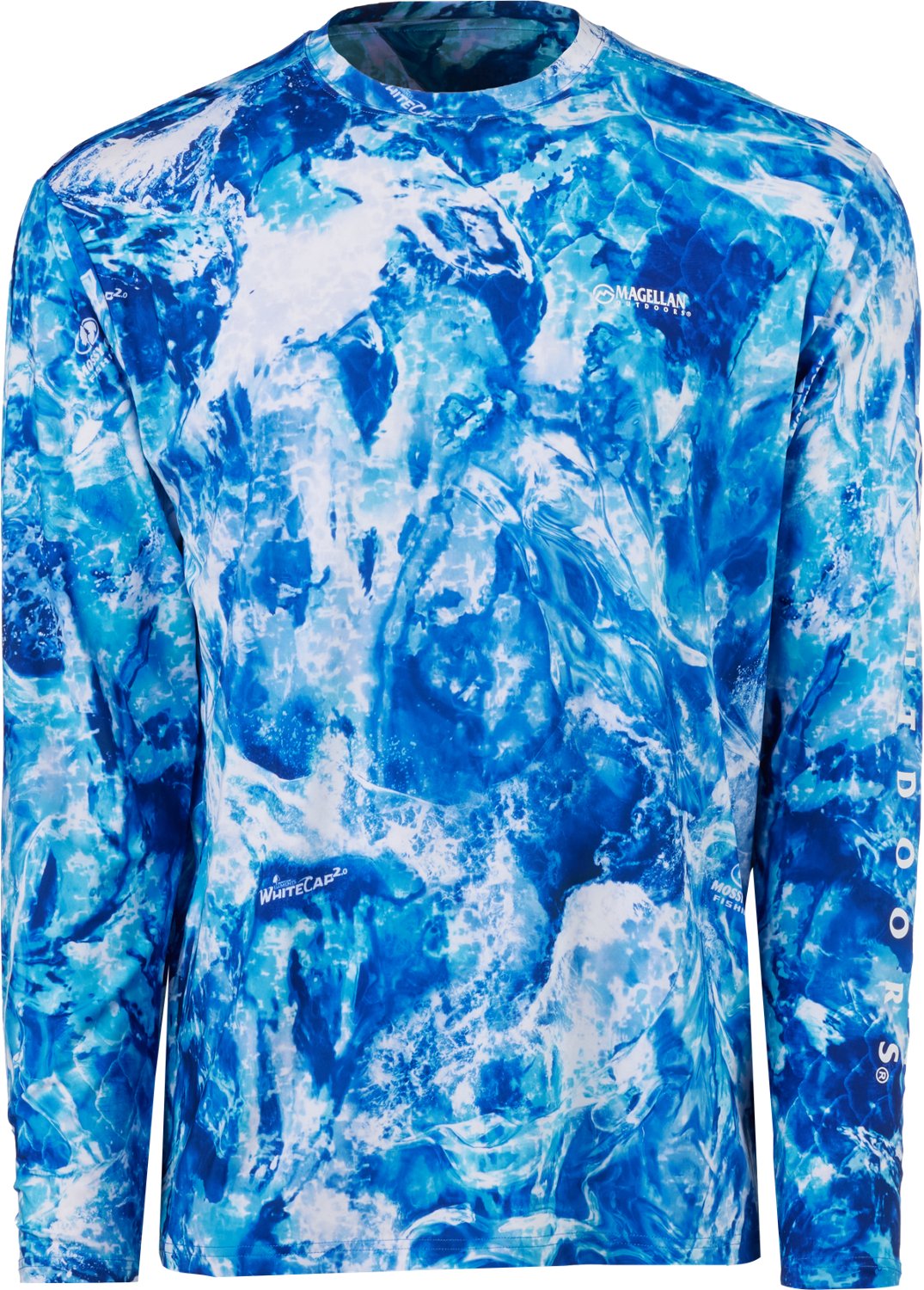 Magellan Outdoors Men's FishGear Mossy Oak Whitecap Long Sleeve Crew T ...