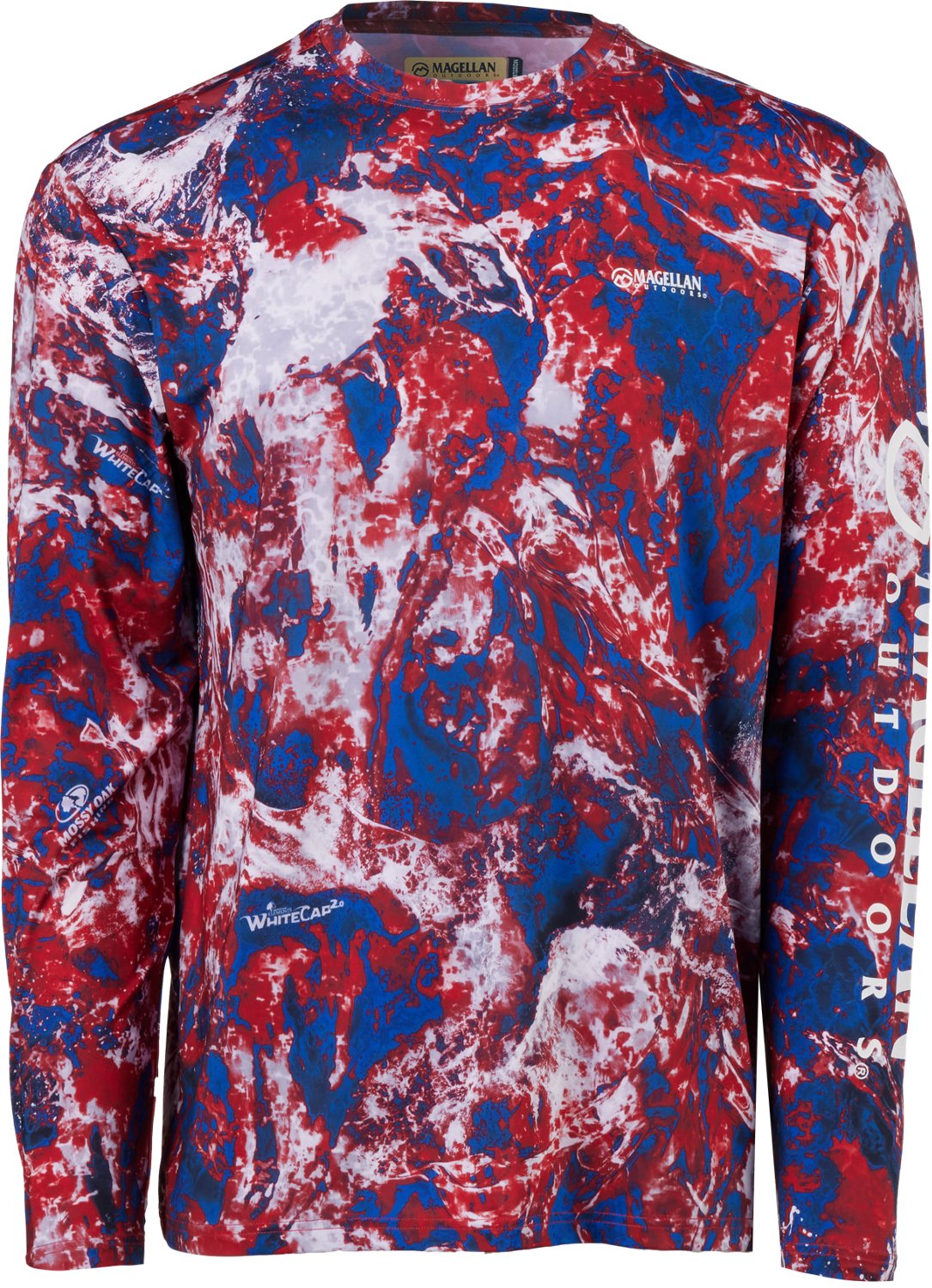Magellan Outdoors Men's FishGear Mossy Oak Whitecap Long Sleeve Crew T ...