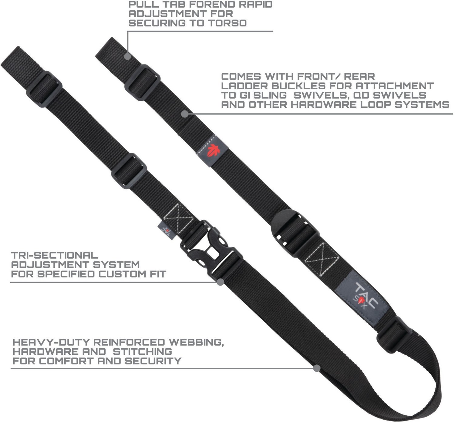 Allen Company Tac-Six Citadel Double Point Firearm Sling with Ladder ...